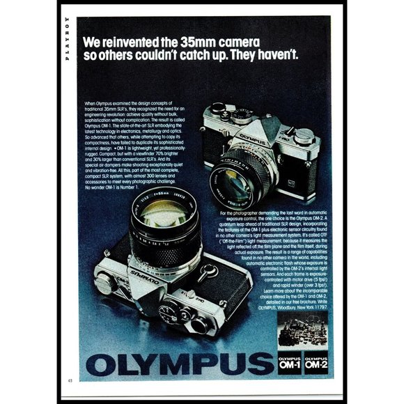 Olympus | Art | 979 Olympus Om1 Om2 Slr Camera Vintage Print Ad Film ...